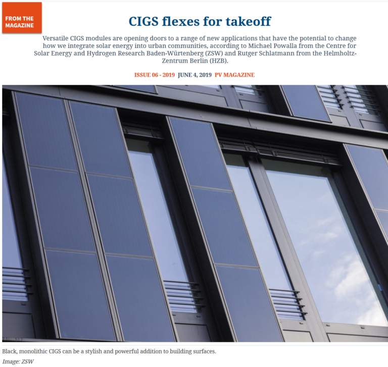 CIGS Thin-Film Photovoltaics – The time to invest is now!